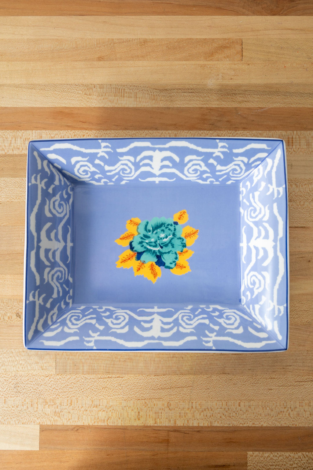 Lisa Corti Porcelain Charger Tray | Indian Tiger Pervinch Cadeau